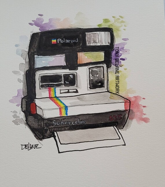 ORIGINAL Polaroid Watercolor. 8 Inches by 8 Inches in Size. - Etsy