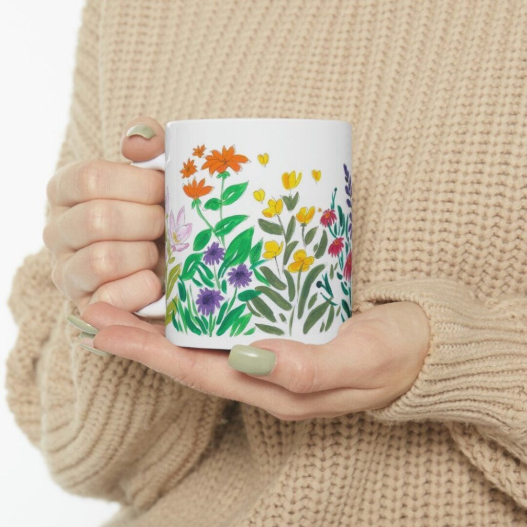 Spring Flowers Mug, Gift for Coffee Lover, Gift for Tea Lover, Flower ...