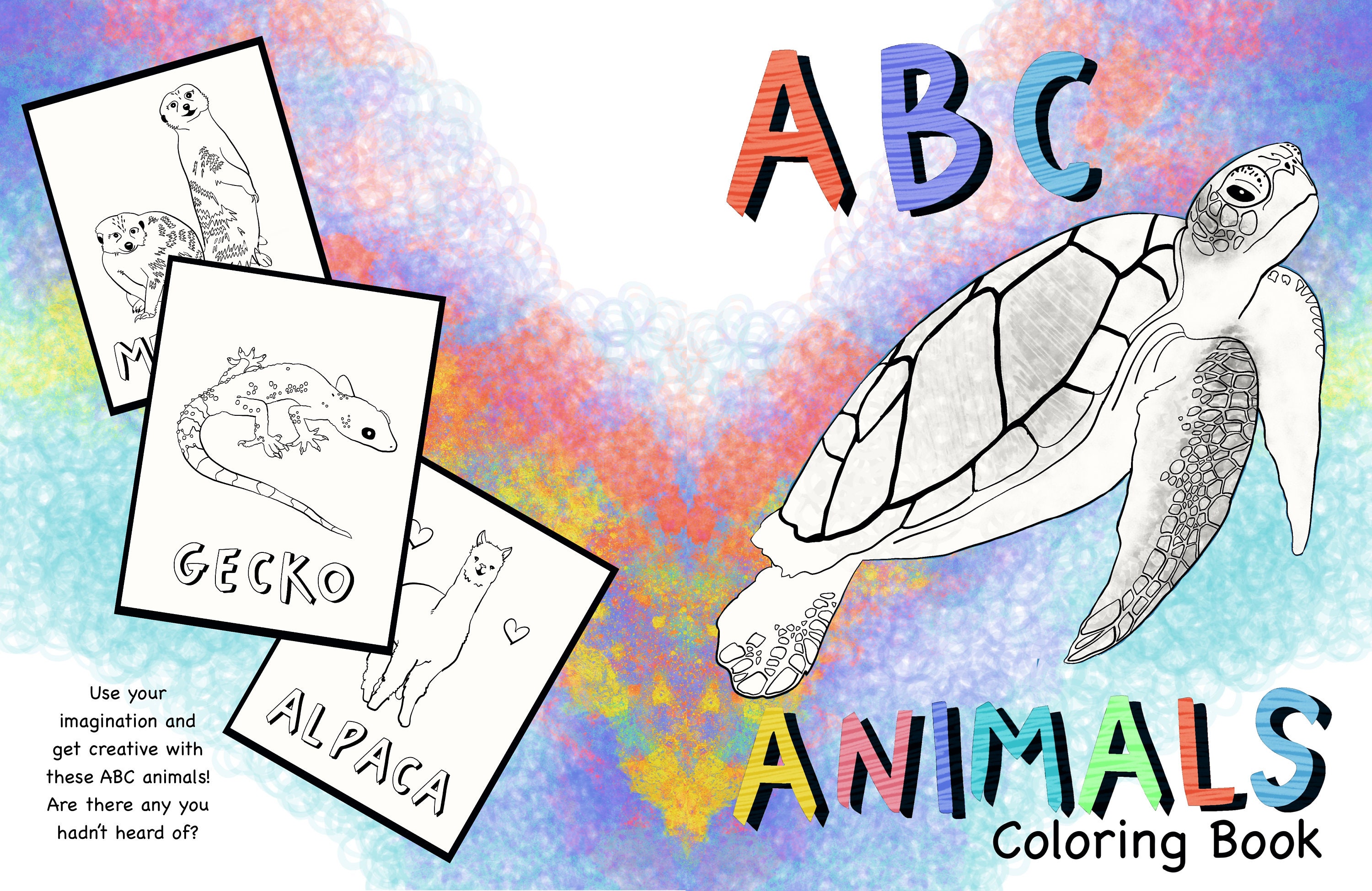 ABC Animals Coloring Book Pages - Etsy