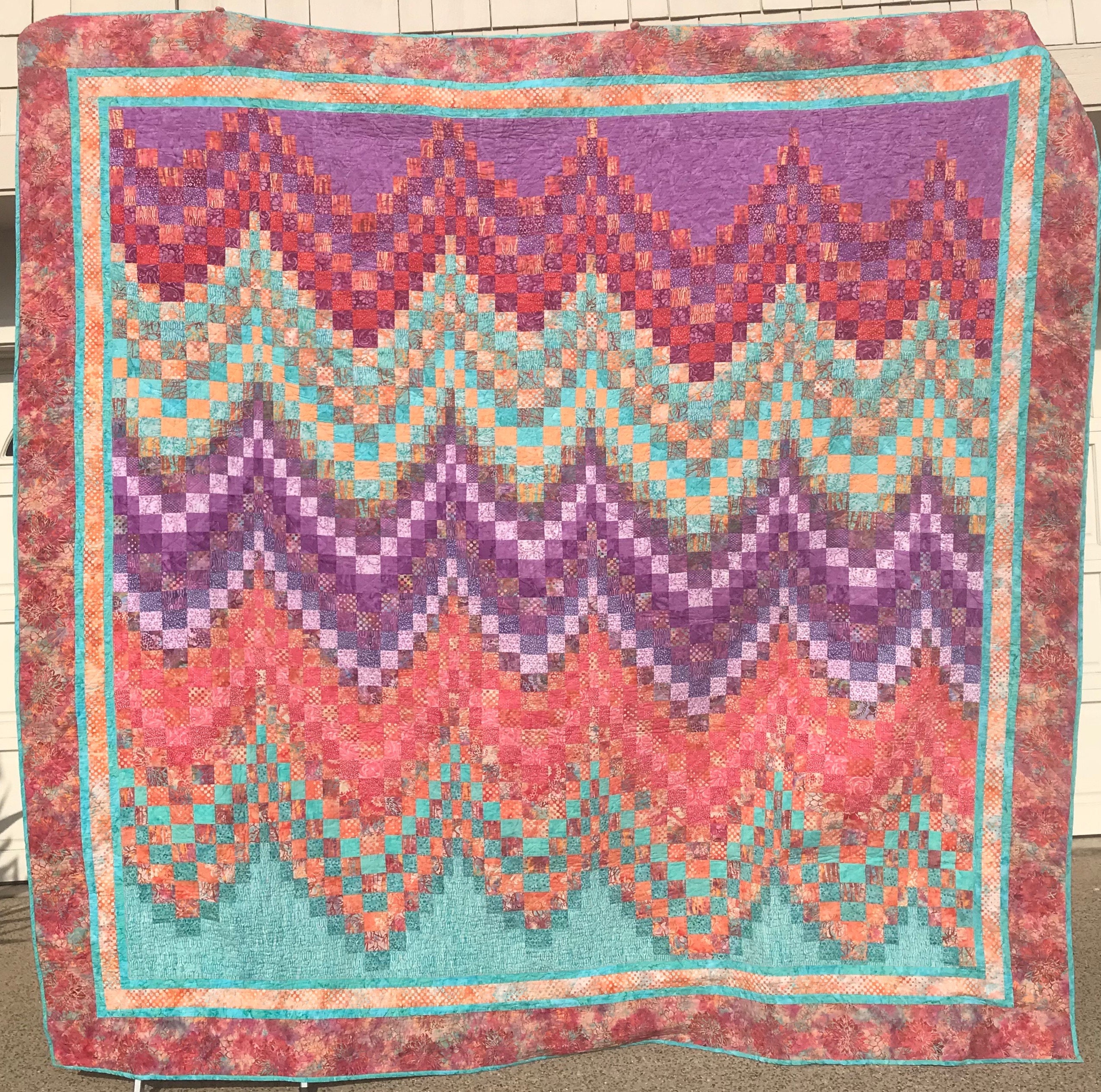 Quilted, Hand Crafted Quilt-california King Size-bedding-home ...
