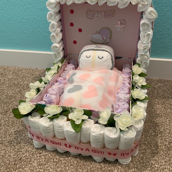 Diaper Cake Bassinet - Etsy