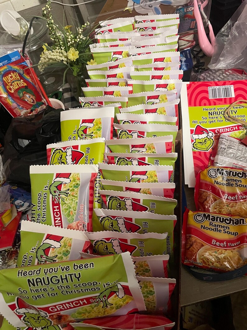 PHYSICAL ITEM : Grinchmas Ramen Soup Customized ! Filled With Your ...