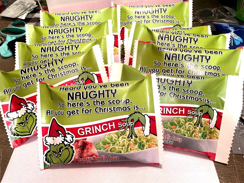 PHYSICAL ITEM : Grinchmas Ramen Soup Customized ! Filled With Your ...