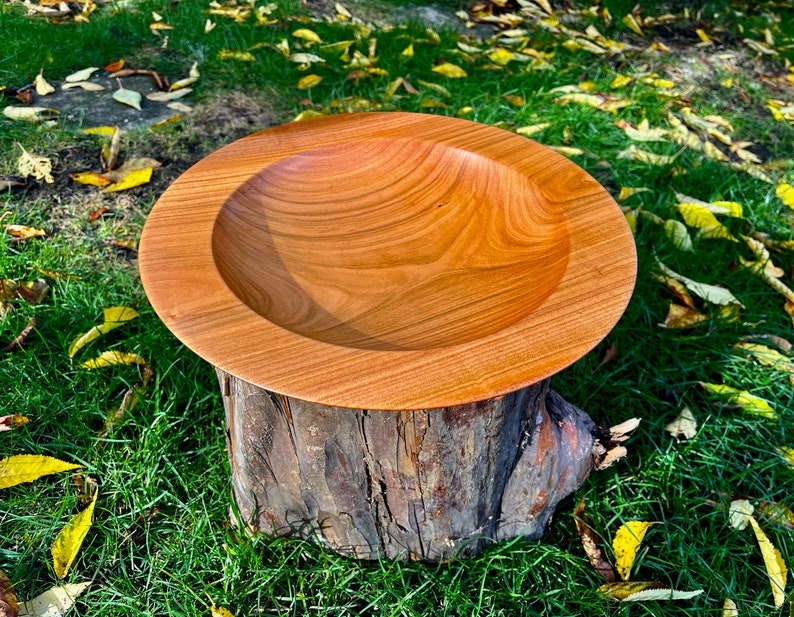 Large Hand-turned Platter in Cherry Wood With Beautiful Grain. - Etsy