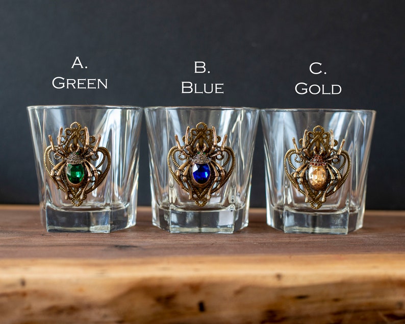 Rhinestone Spider Whiskey Glass Spider Cocktail Glass Spider - Etsy