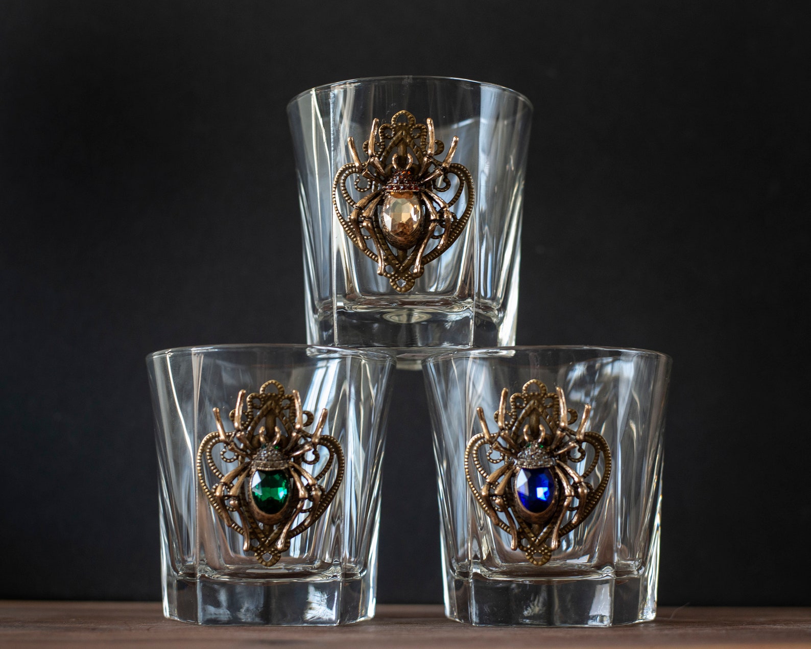 Rhinestone Spider Whiskey Glass Spider Cocktail Glass Spider - Etsy