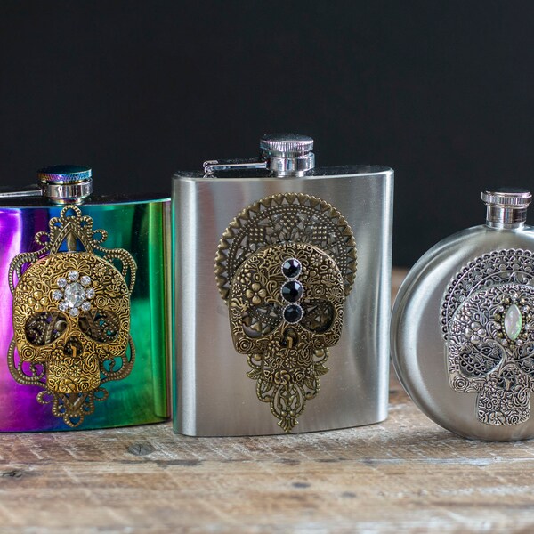 Skull Flask - Etsy