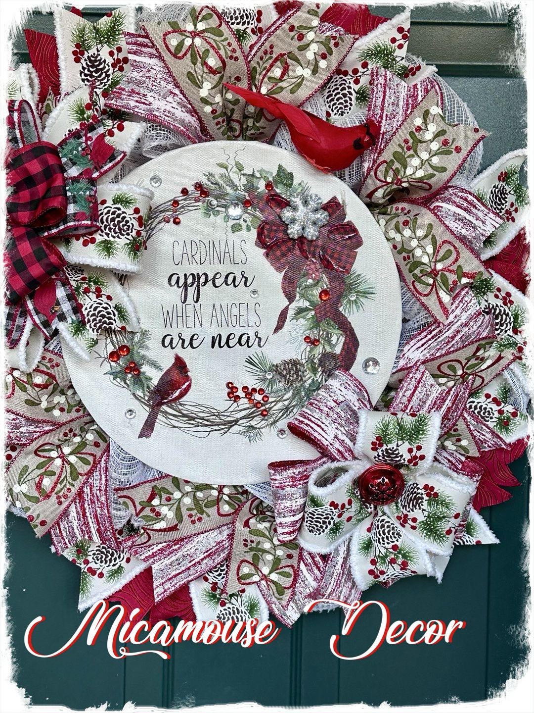 Cardinal Wreath - Etsy