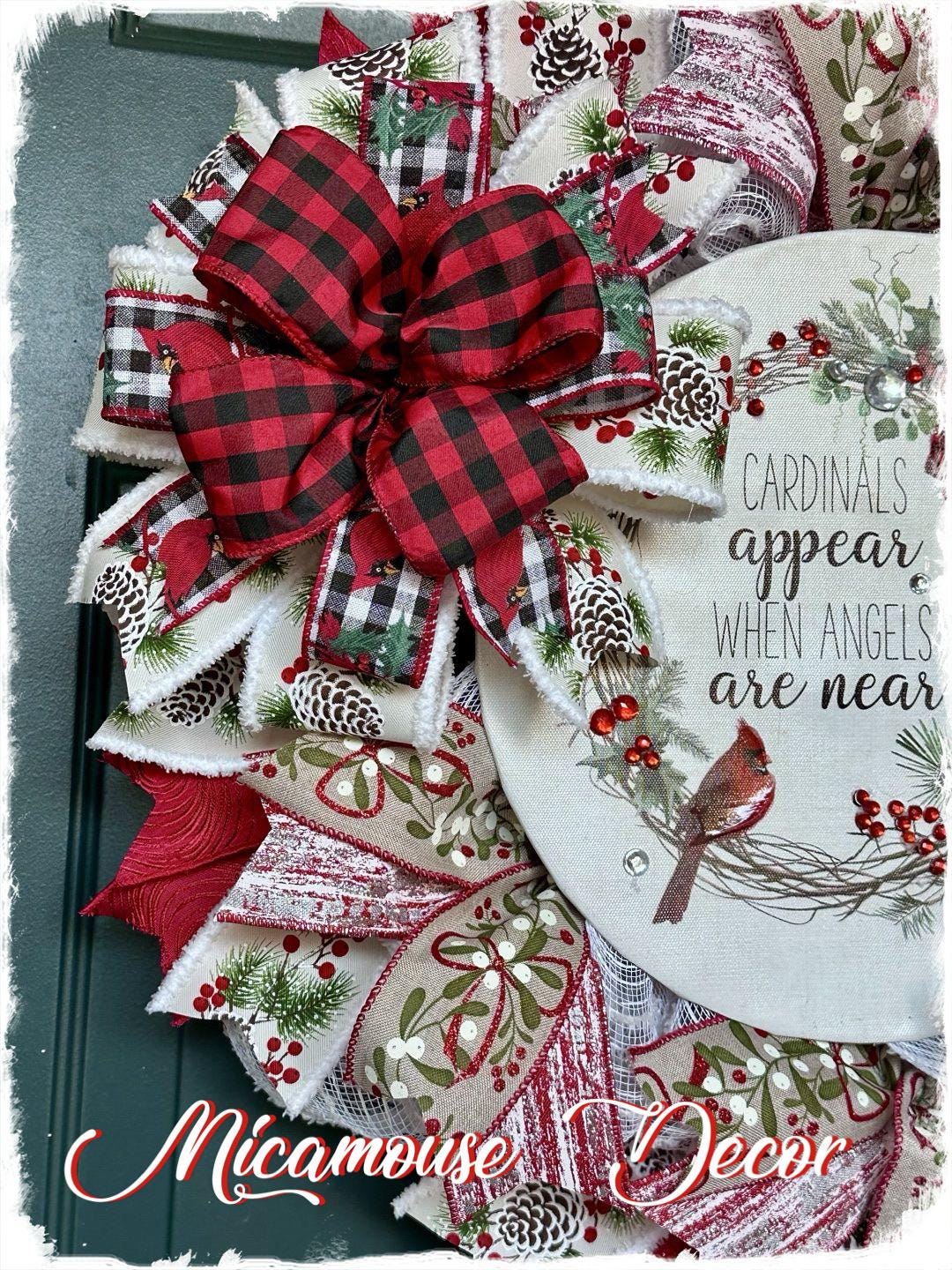 Cardinal Wreath - Etsy