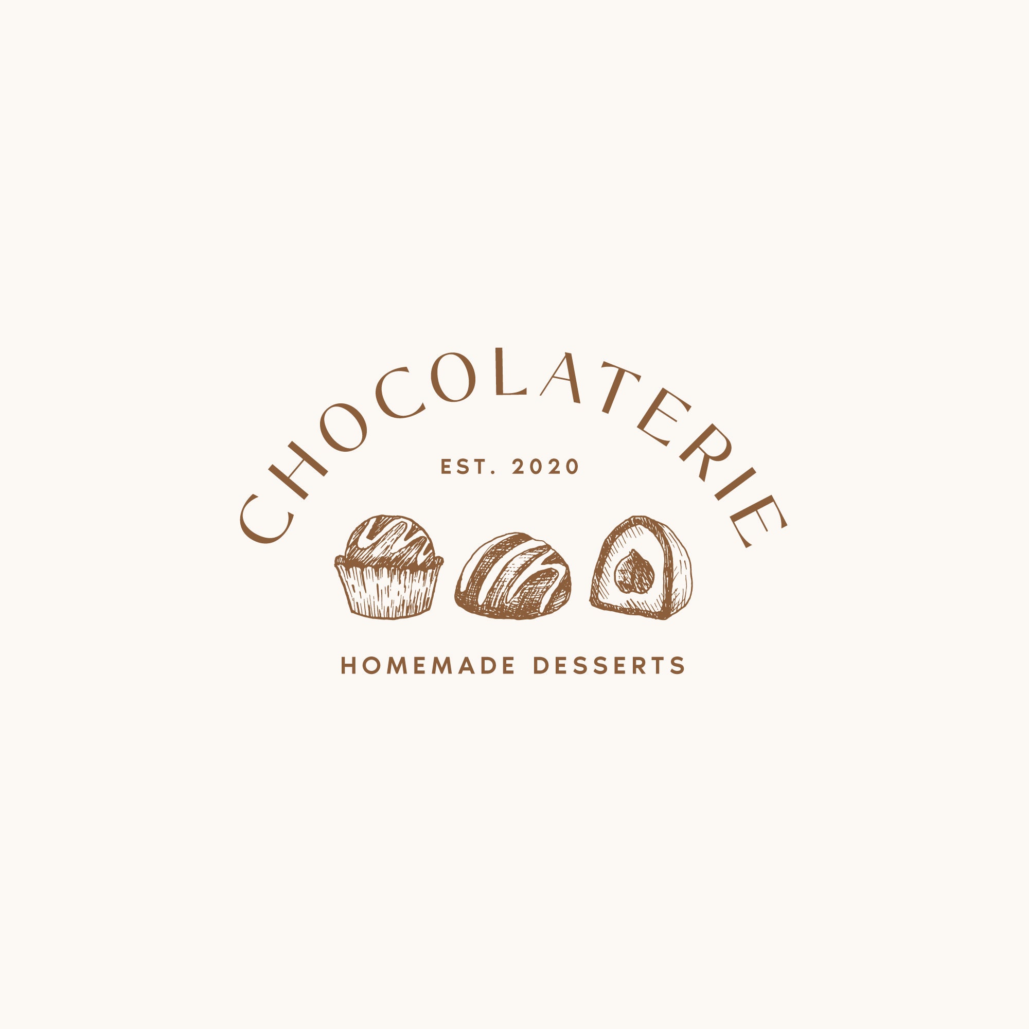 Paper Paper & Party Supplies Pastry | Praline Pre-Made Logo Design ...