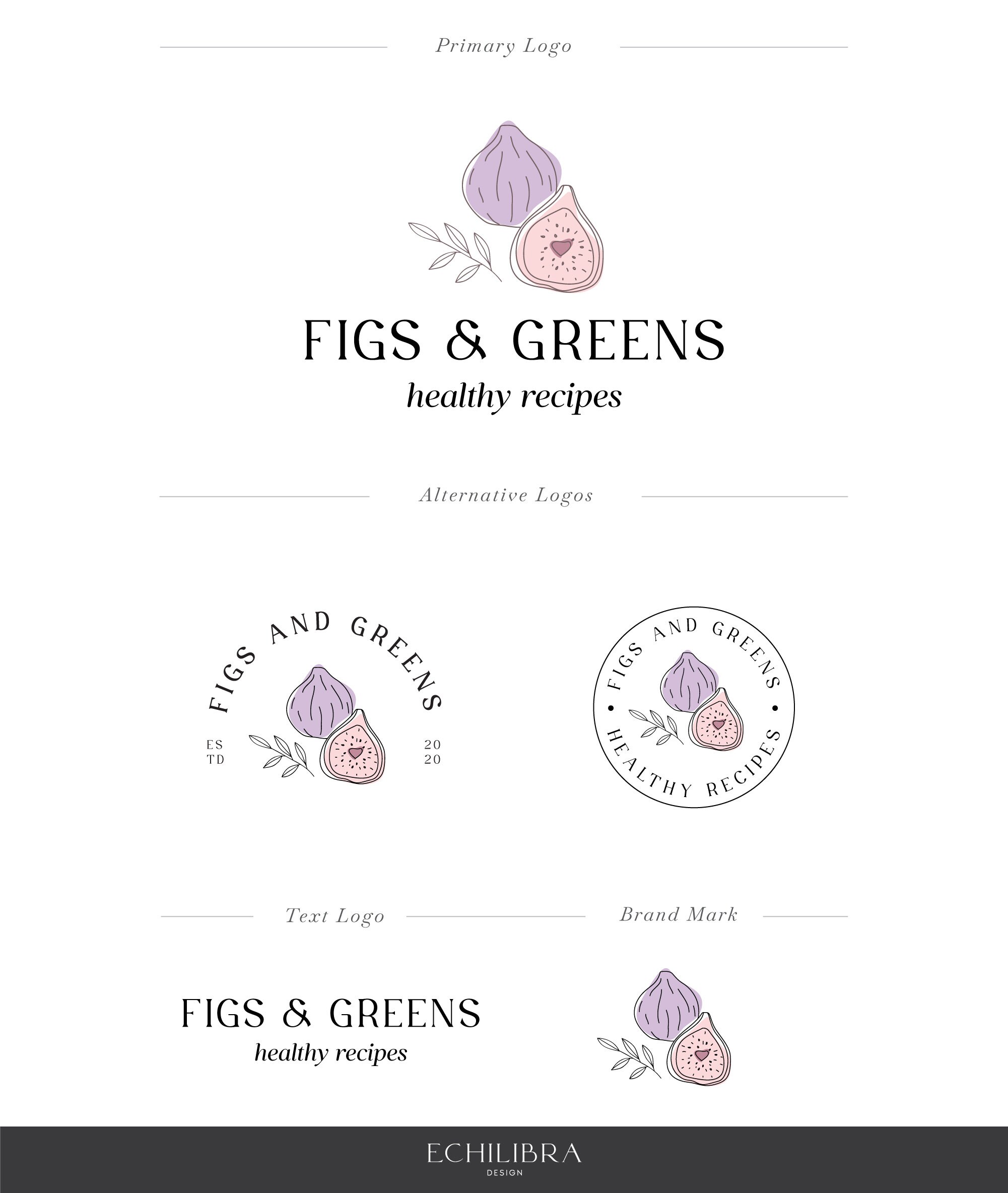 Figs Logo Pre-made Food Logo Restaurant Logo Nutrition | Etsy