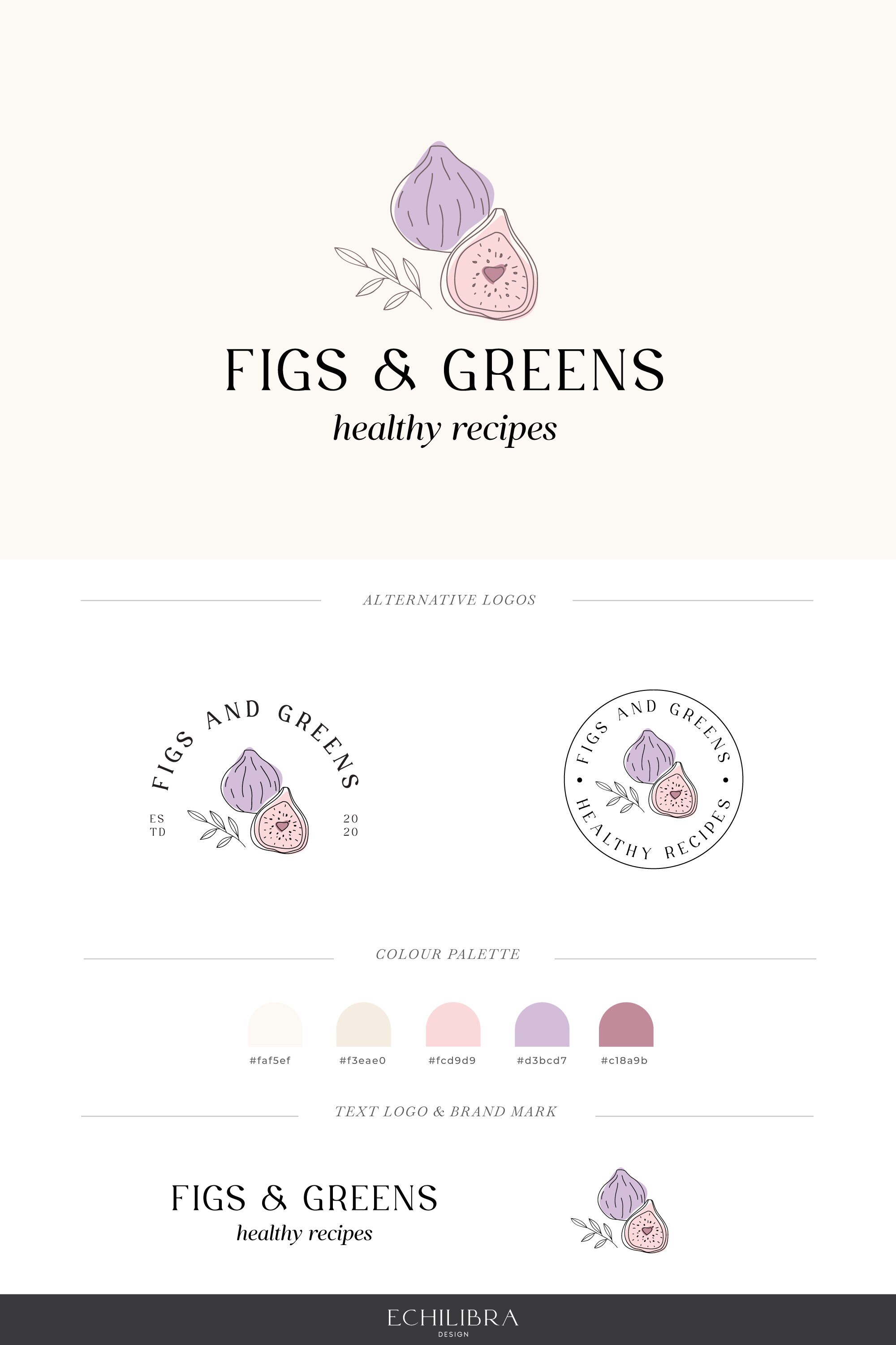 Figs Logo Pre-made Food Logo Restaurant Logo Nutrition | Etsy