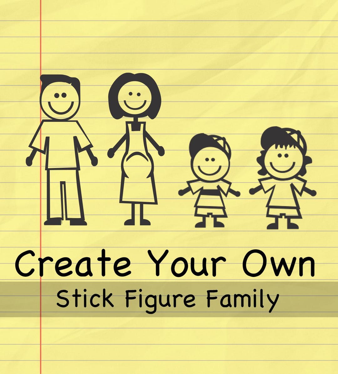Create Your Own Stick Figure Family Decal/sticker - Etsy UK