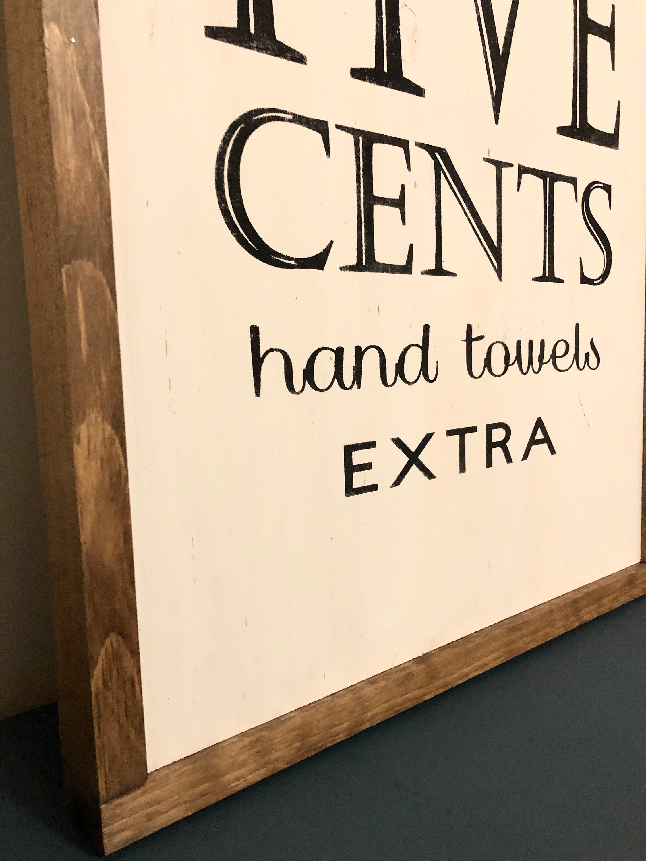 Fresh Soap & Water 5 Cents | Farmhouse Bathroom Wood Sign | Rustic Sign ...