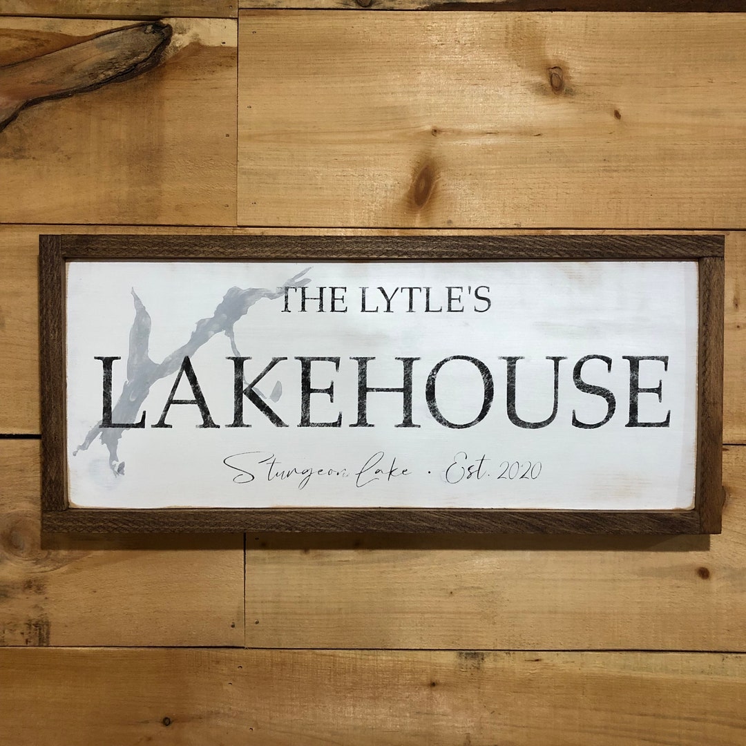 Custom Lakehouse Sign | Rustic Sign | Cottage Sign | Wood Decor ...