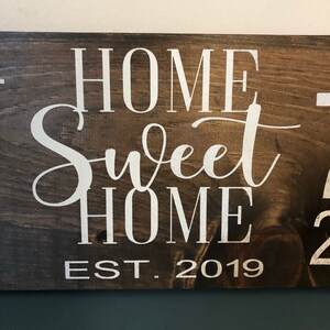 Coordinates Sign | Home Sweet Home Sign | Wood Sign | Est Sign ...