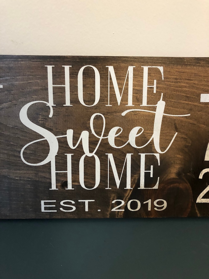 Coordinates Sign Home Sweet Home Sign Wood Sign Est Sign - Etsy