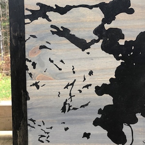 Sparrow Lake Map Lake Sign Farmhouse Wood Sign Rustic - Etsy