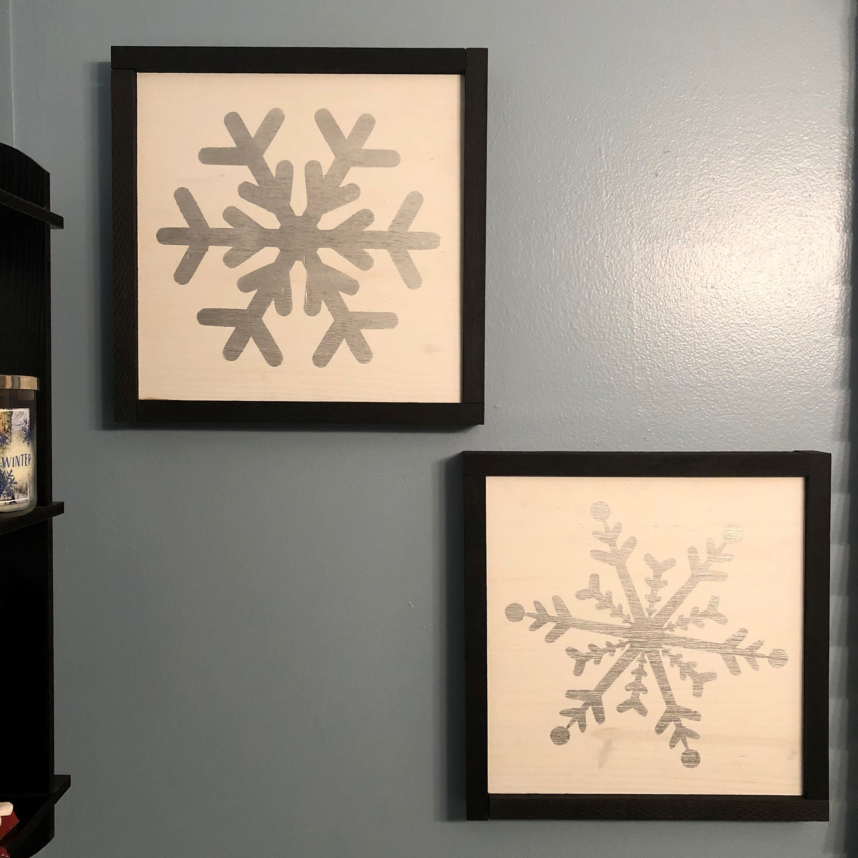 Snowflake Wood Sign Winter Sign Snowflake Decor Wood - Etsy