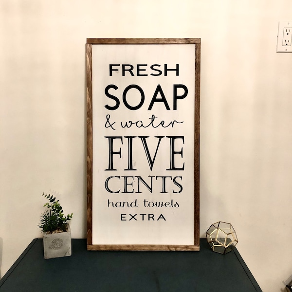 Soap 5 Cents Sign - Etsy