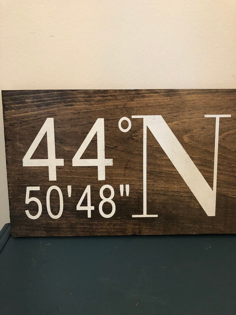 Coordinates Sign Home Sweet Home Sign Wood Sign Est Sign | Etsy