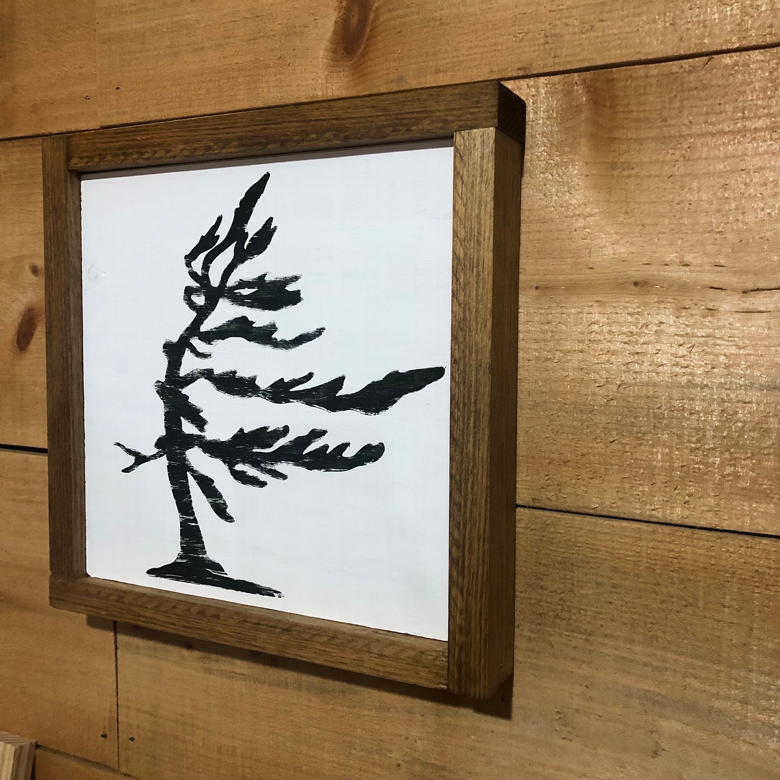 Windswept Pine Wood Sign | Tree Sign | Cottage Decor | Wood Decor ...