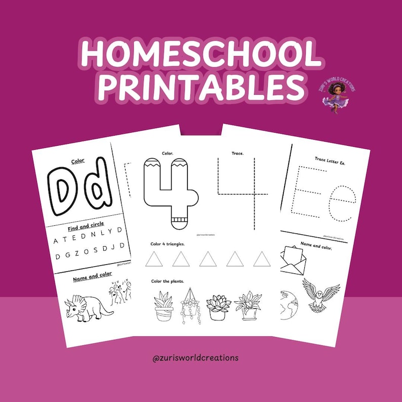 Number 1 Worksheet for Kids | Counting Tracing Coloring | Preschool ...