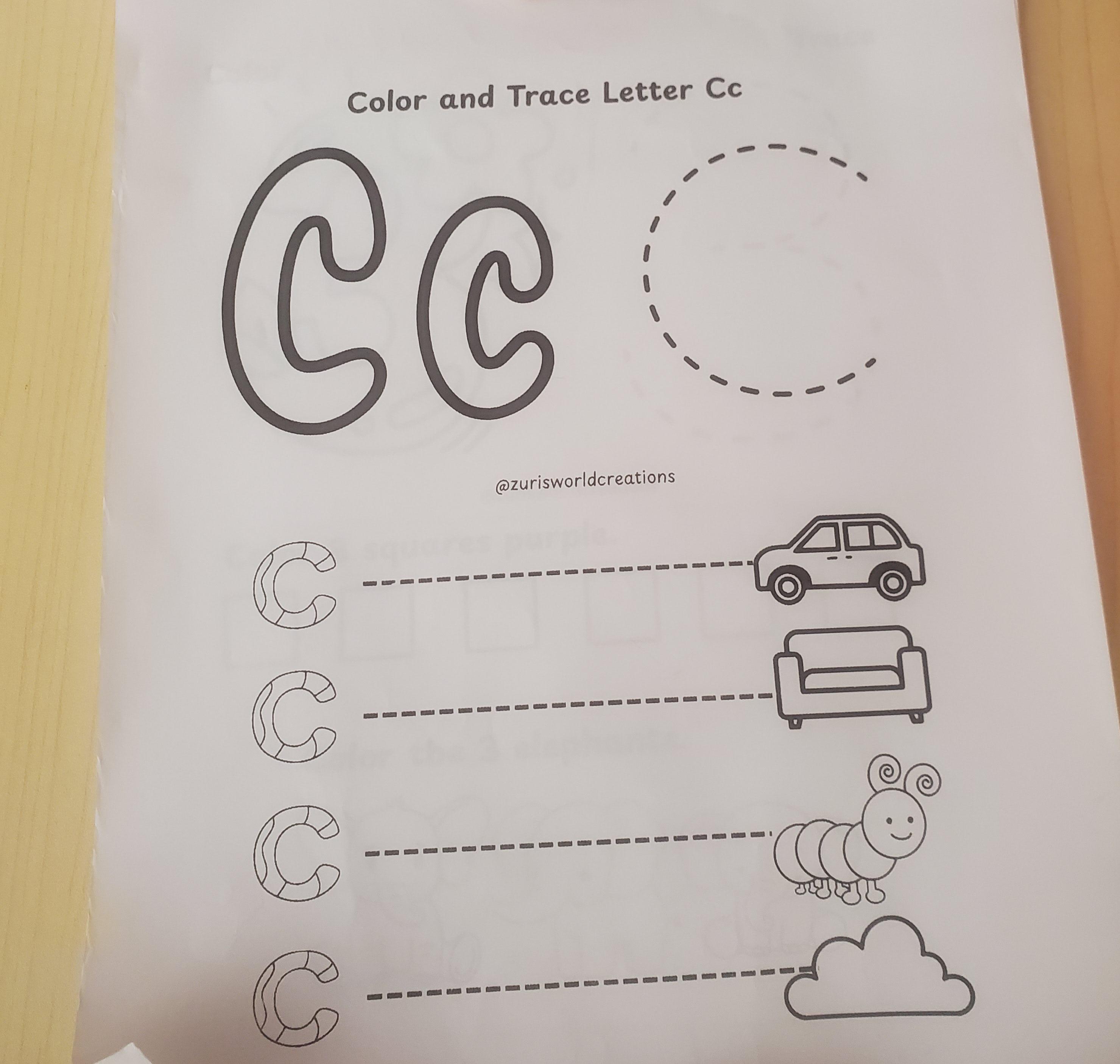 Alphabet Letter C Printable | Tracing, Coloring & Early Learning ...