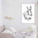 Rabbit Vector Files, Rabbit Illustration, Drawing, SVG File, Eastern ...