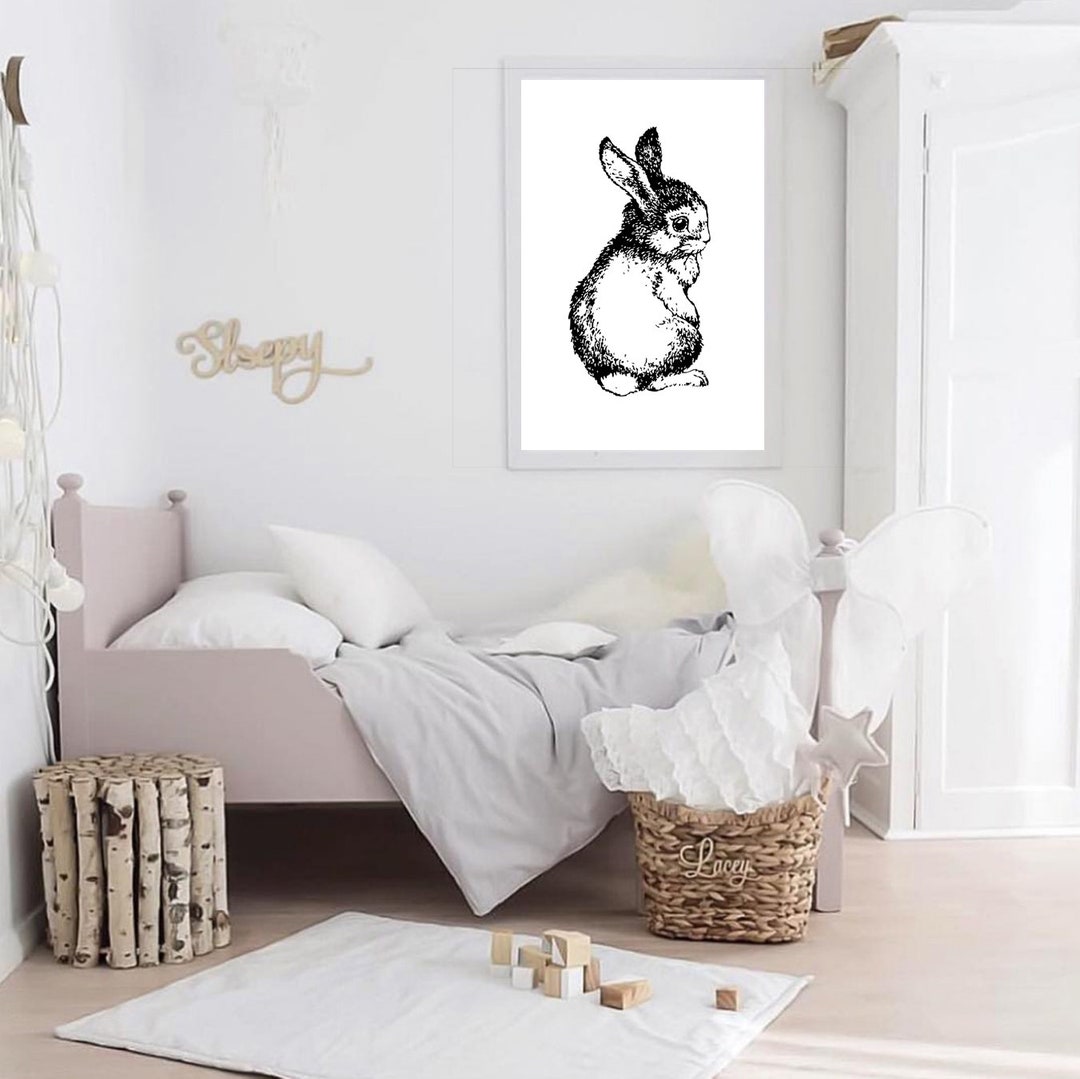 Rabbit Vector, Illustration, Drawing, SVG File, Eastern Rabbit, Little ...