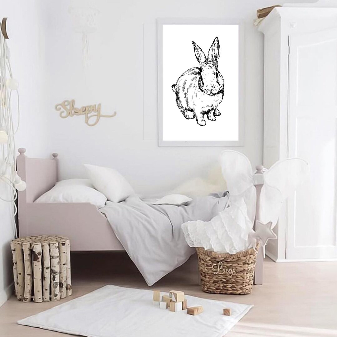 Rabbit Vector Files, Rabbit Illustration, Drawing, SVG File, Eastern ...