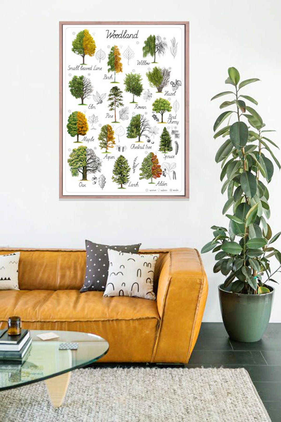 Montessori Educational Art Woodland Home Decor Digital Printable ...