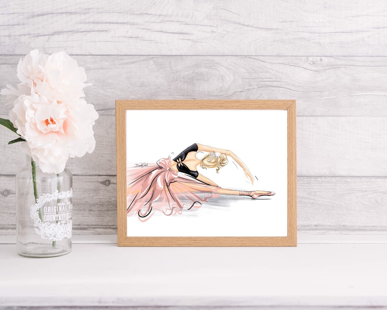 Ballerina Bows Fashion Illustration Ballet Art Print Pointe - Etsy