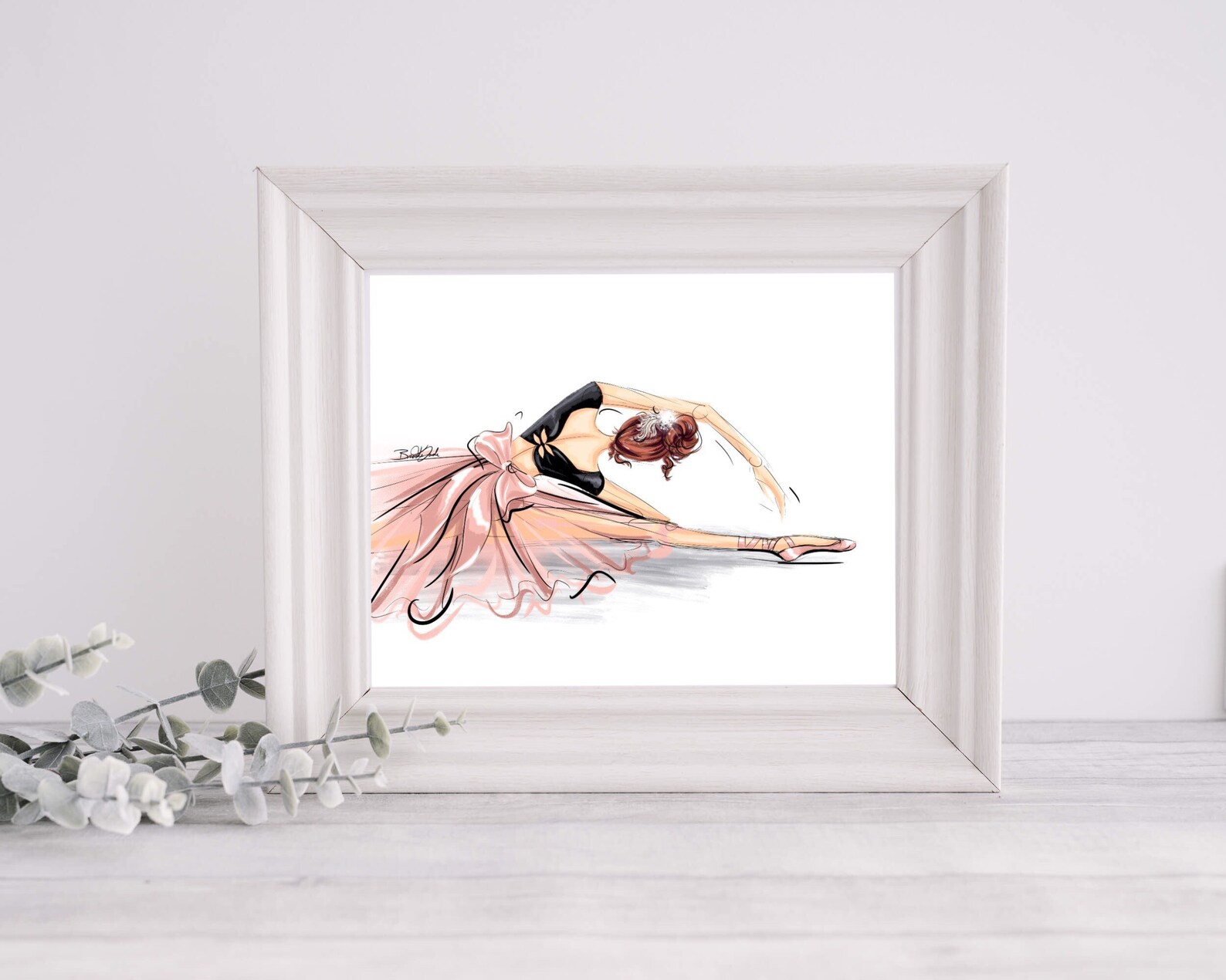 Ballerina Bows Fashion Illustration Ballet Art Print Pointe | Etsy