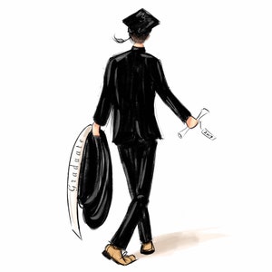 Tu as réussi Cadeau de graduation personnalisable pour Guy Illustration ...