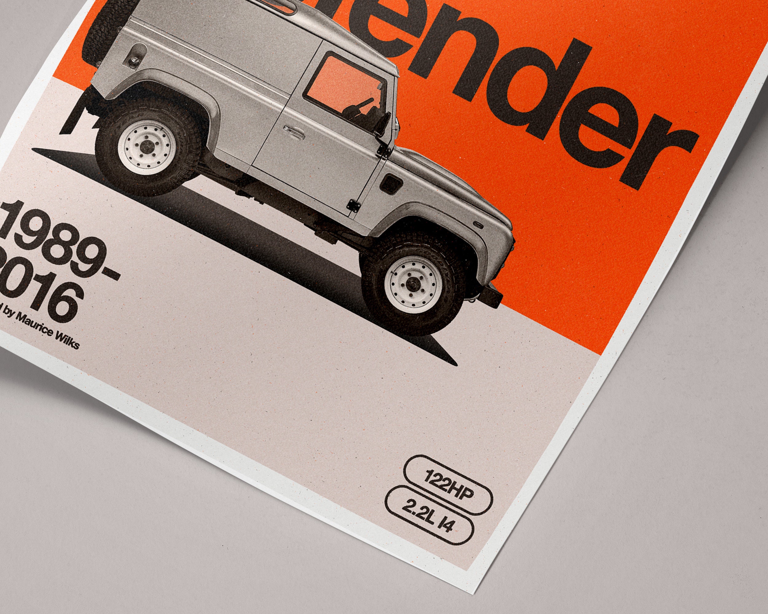 Land Rover Defender Retro Automotive Art Print Minimalist - Etsy