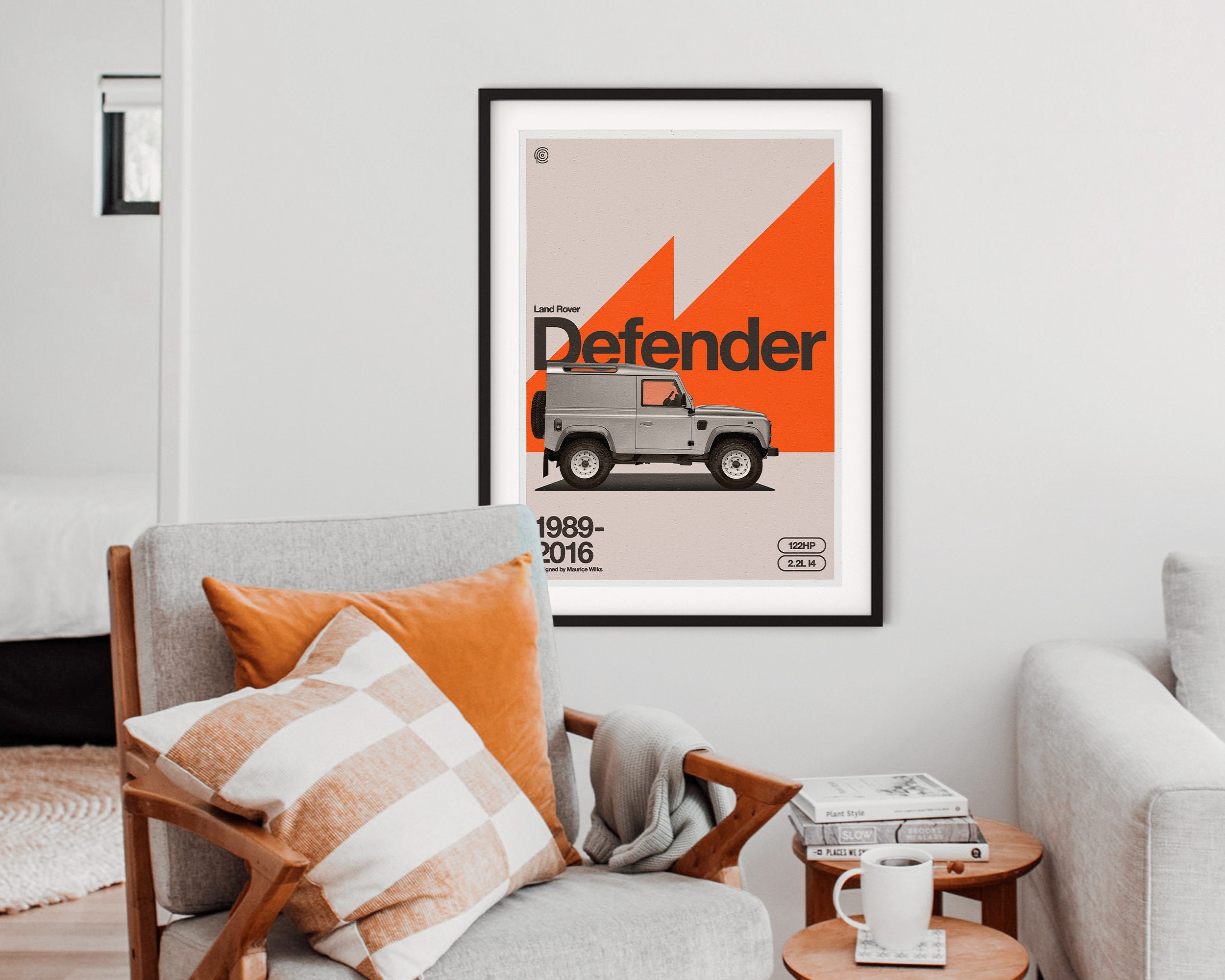 Land Rover Defender Retro Automotive Art Print Minimalist - Etsy