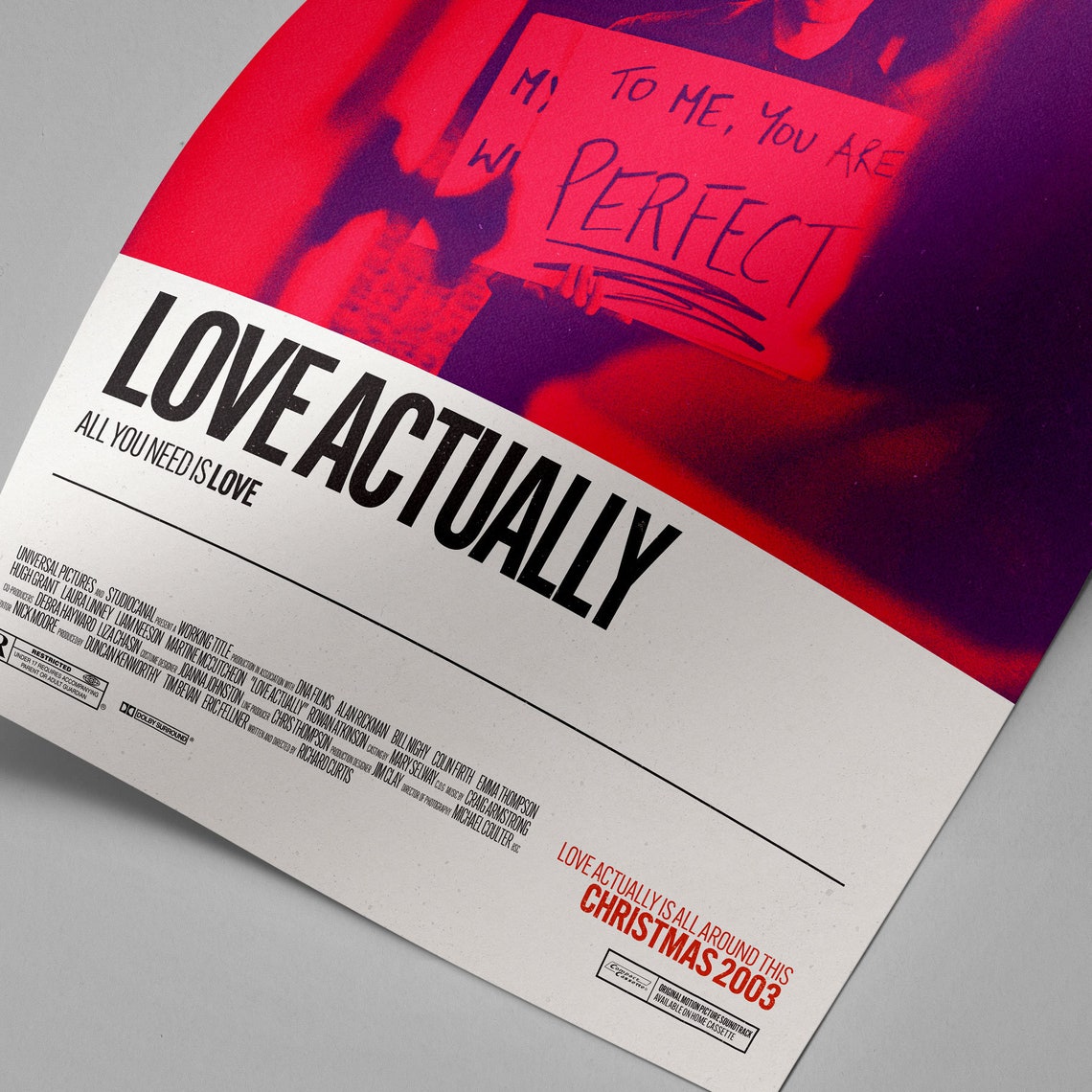 Love Actually 2003 Retro Movie Poster Art Vintage | Etsy
