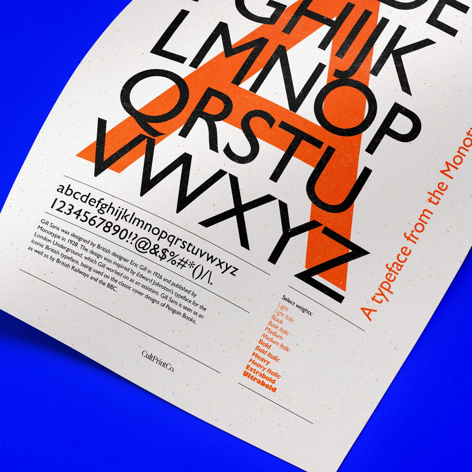 Gill Sans Typeface Poster