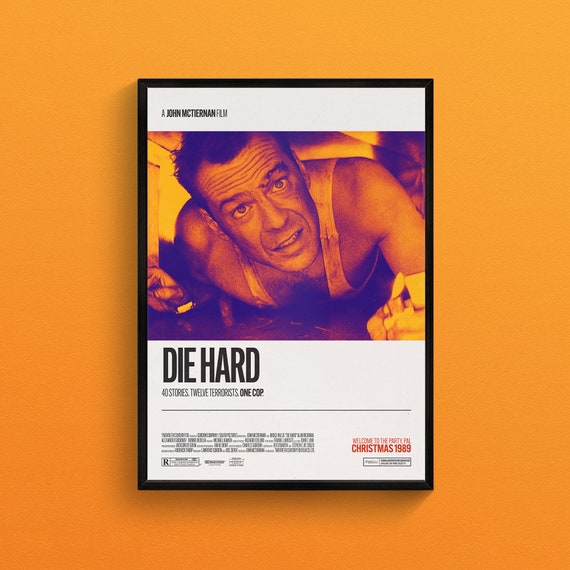 Die Hard 1989 Retro Movie Poster Art Film Poster Wall | Etsy