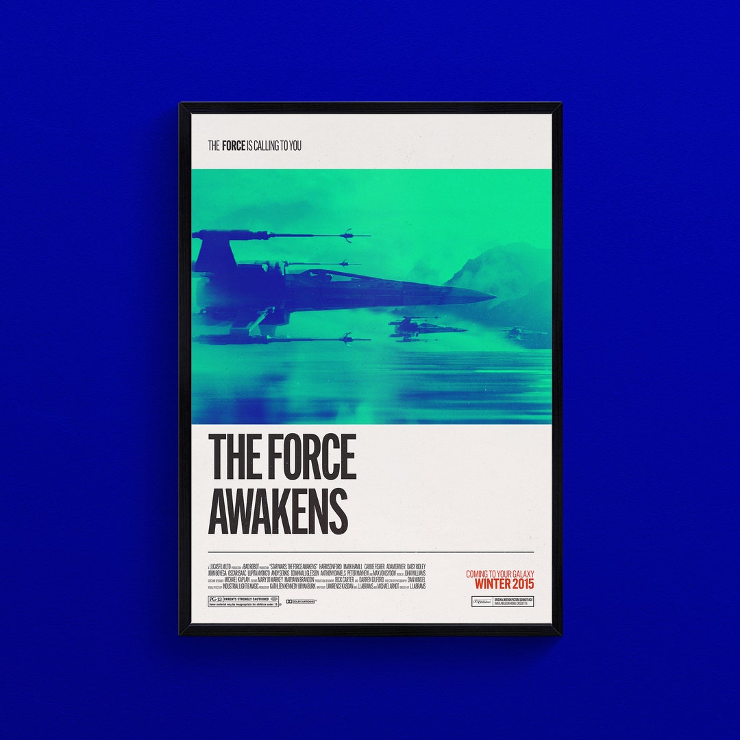 Star Wars: Episode VII the Force Awakens 2015 Retro Movie Poster Art ...