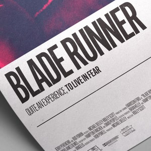 Blade Runner 1982 Retro Movie Poster Art, Minimalist Design, Home ...