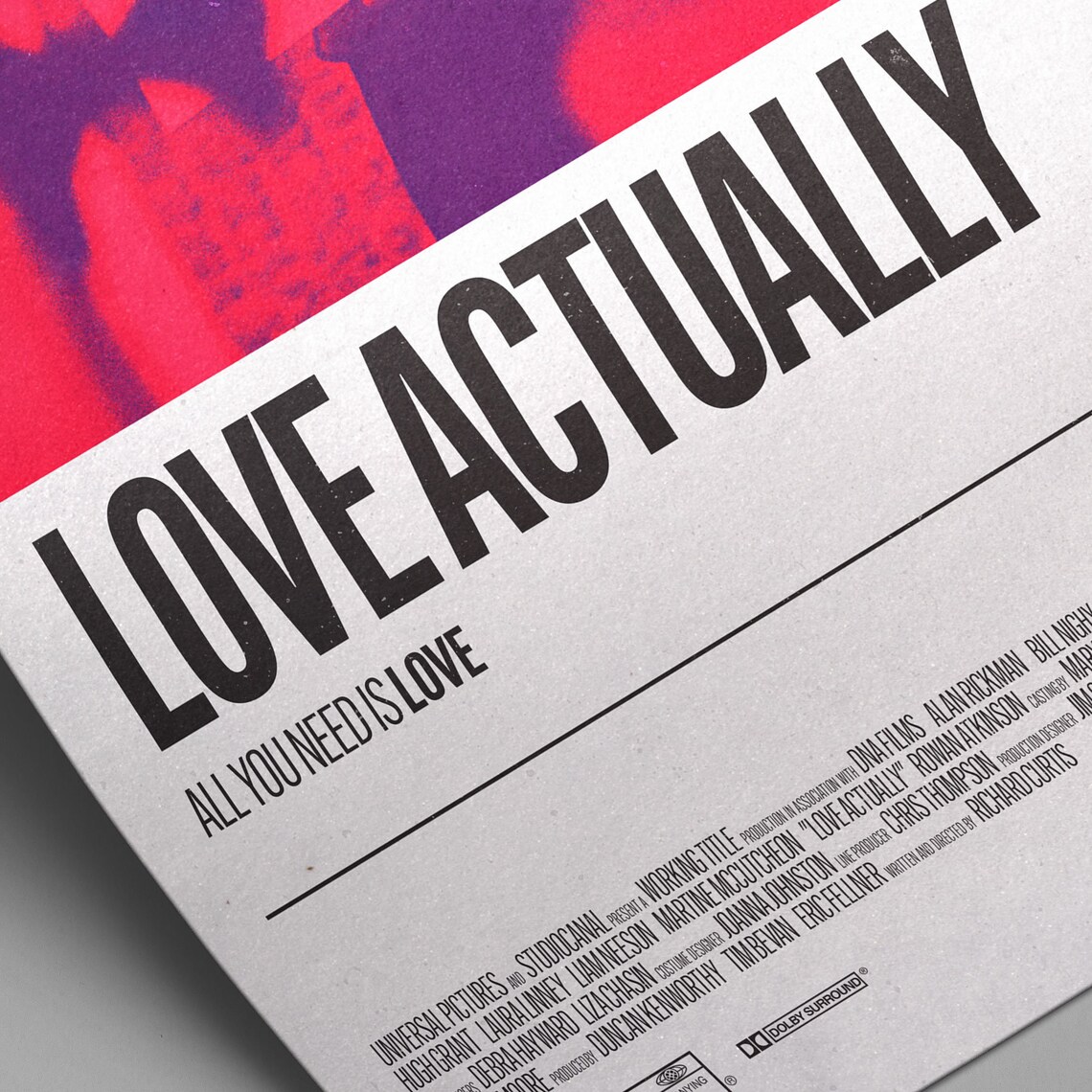 Love Actually 2003 Retro Movie Poster Art Vintage | Etsy
