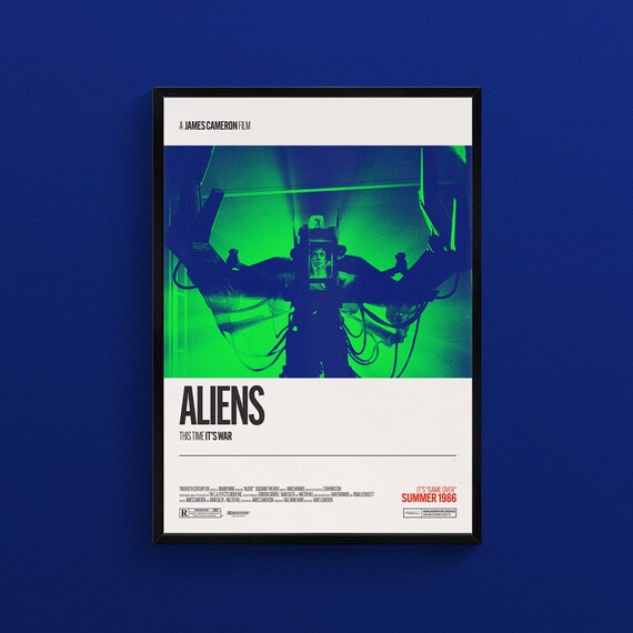 Aliens 1986 Retro Movie Poster Art Film Poster | Etsy