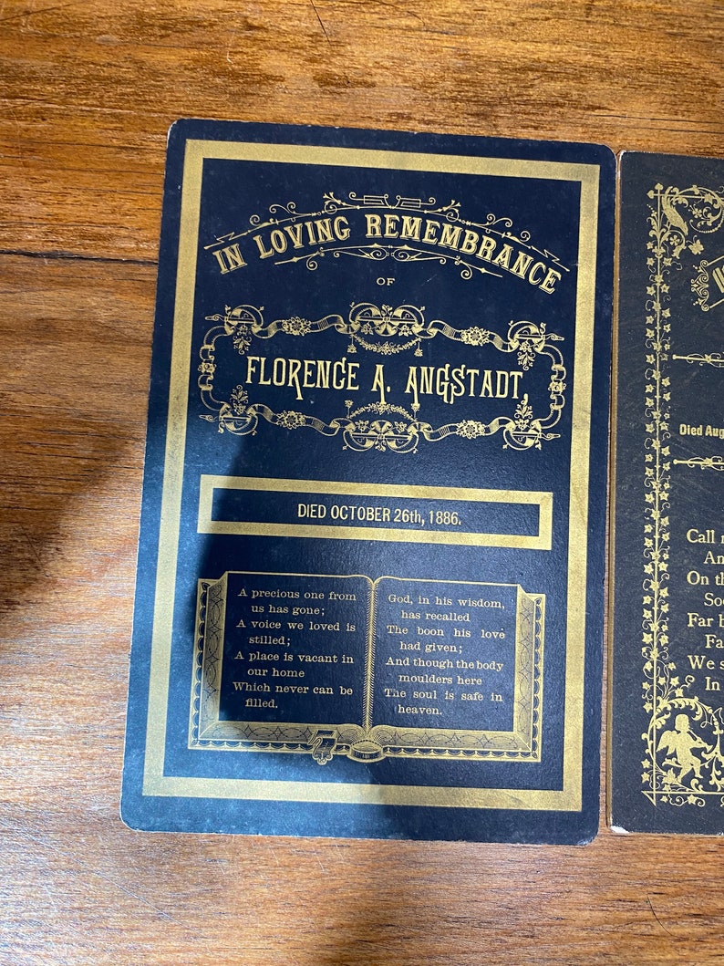 Antique Victorian Funeral Card - Etsy