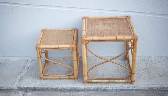 Rattan Coffee Table Rattan Trundle Table Side Table Rattan - Etsy