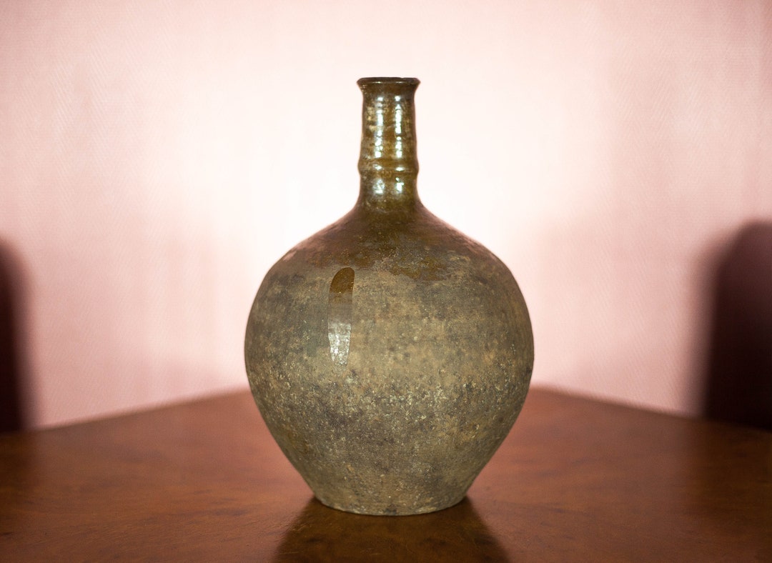 Old Wine Bottle, Lady Jeanne Bottle, Carboy, Alcohol Bottle, Pottery ...