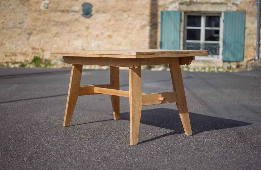 René Gabriel Table, Vintage Wooden Table, Dining Table, Living Room ...