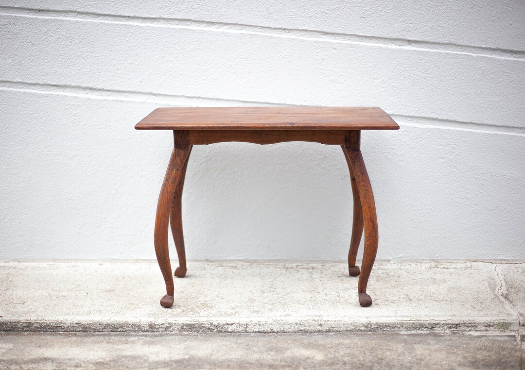 Vintage Wooden Coffee Table, Curved Legs Table, English Furniture ...