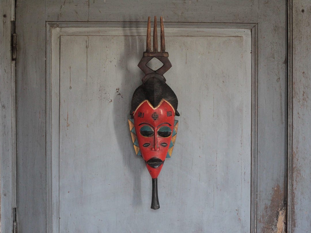 African Mask, Wall Mask, Folk Art, Collection, Ethnic - Etsy